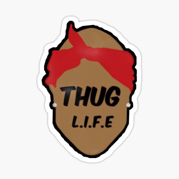 "Tupac - Thug life" Sticker for Sale by ee-kaa | Redbubble