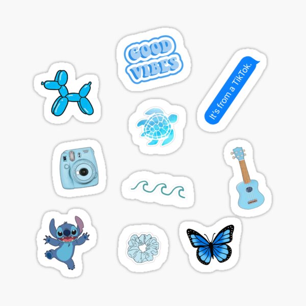 "blue aesthetic sticker pack" Sticker by lexischellings | Redbubble