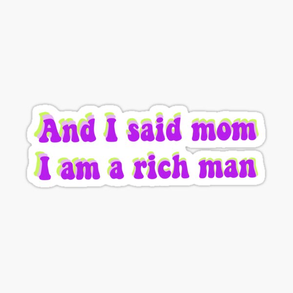 "rich man sticker" Sticker for Sale by lifestickers | Redbubble