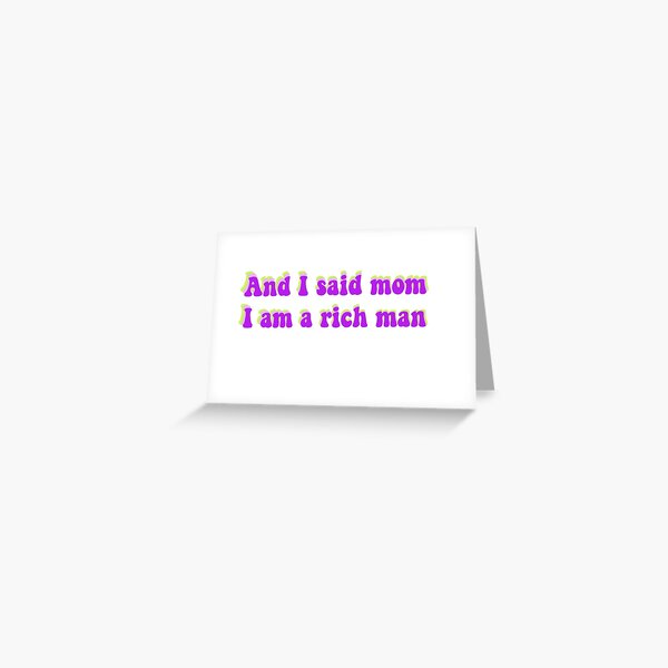 "rich man sticker" Greeting Card by lifestickers | Redbubble