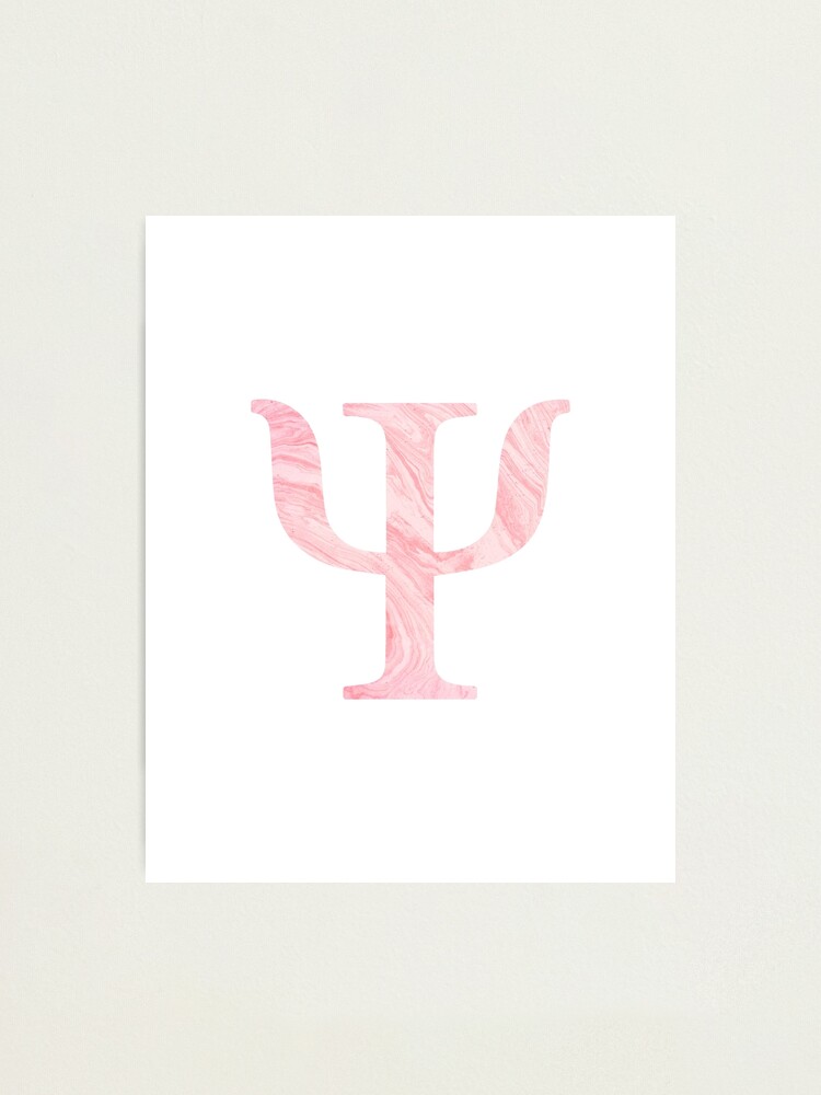 Lámina fotográfica «Psicología Mármol Rosa Psi Símbolo» de Elhafdaoui ...