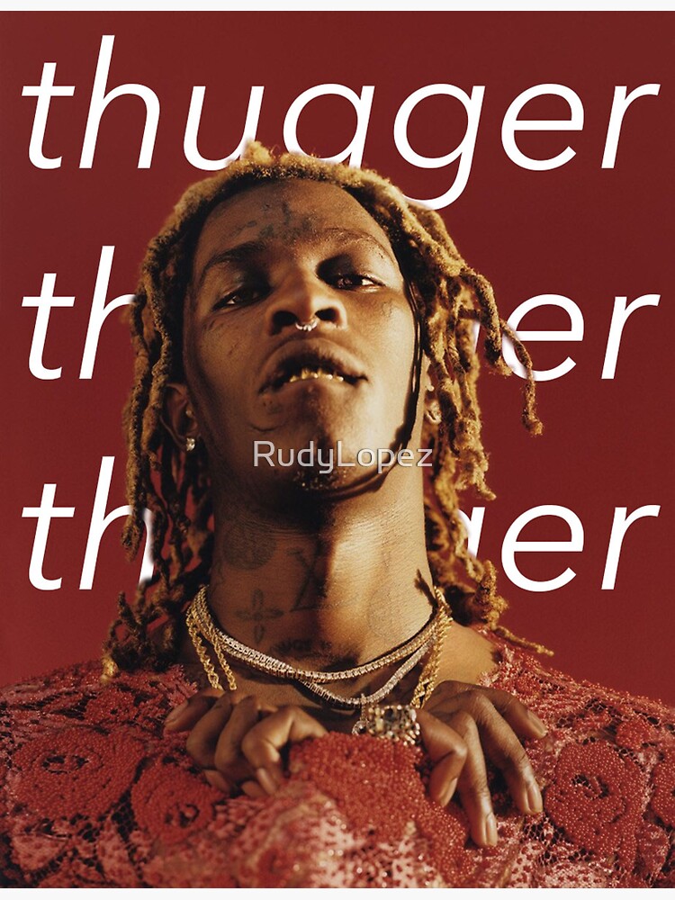 "thugger" Sticker by RudyLopez | Redbubble
