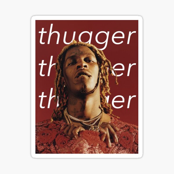 "thugger" Sticker by RudyLopez | Redbubble