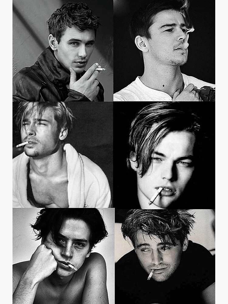 "young actors smoking, retro t shirt collage" Poster for Sale by ...