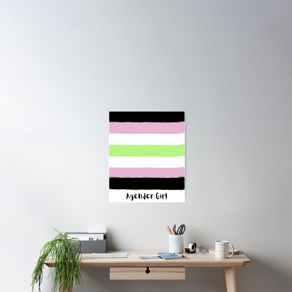 "Agender Girl Flag" Poster for Sale by ZayZayDesigns | Redbubble