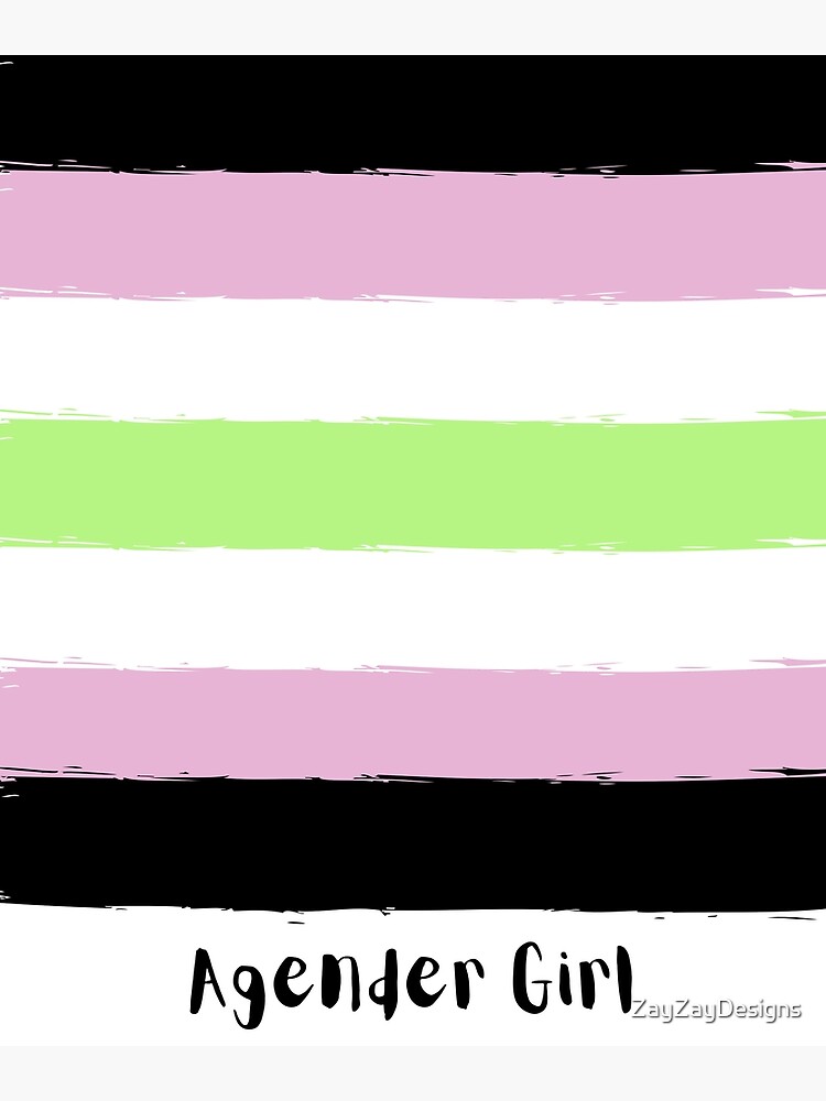 "Agender Girl Flag" Poster for Sale by ZayZayDesigns | Redbubble