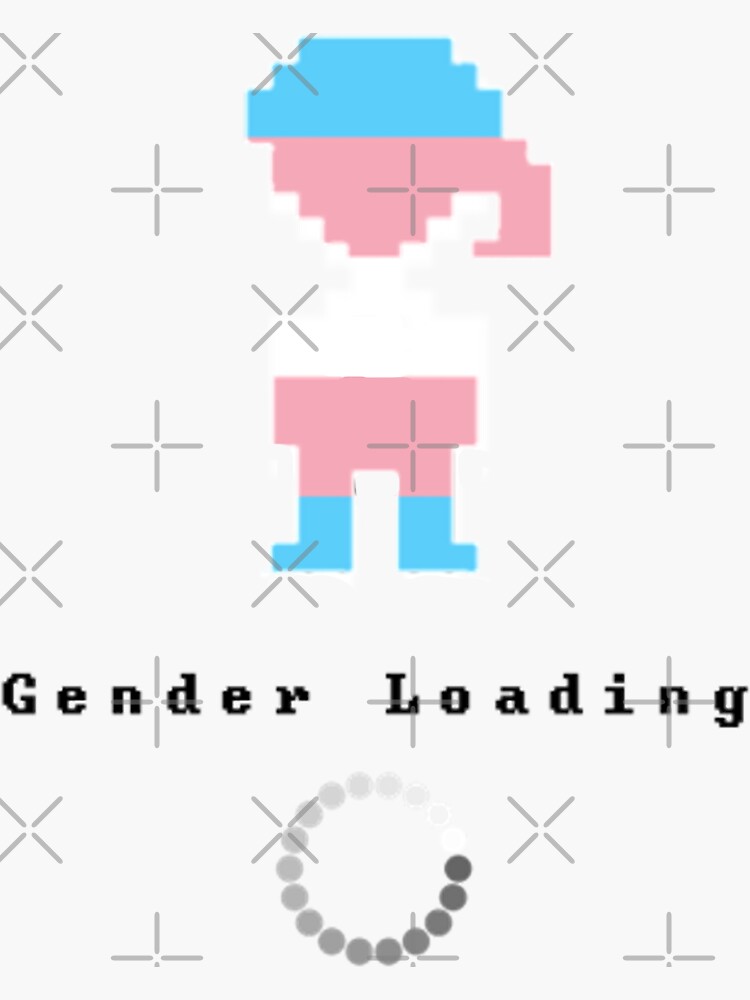 "Gender Loading Trans 2" Sticker by cameronjames16 | Redbubble