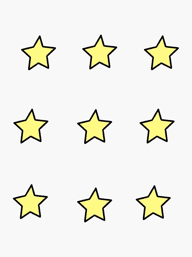 "yellow star sticker pack" Sticker by margaretpalmer | Redbubble