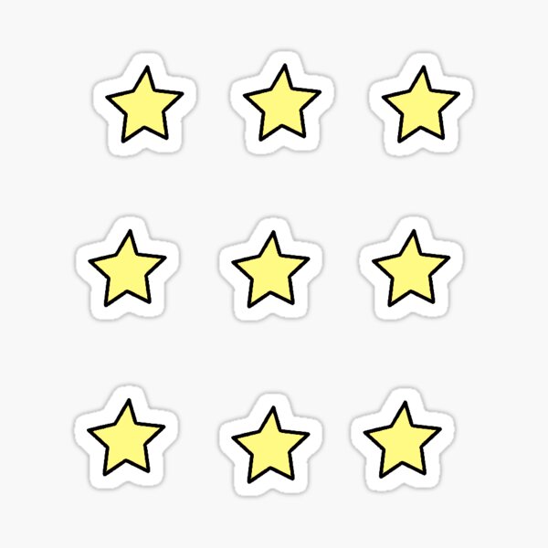 "yellow star sticker pack" Sticker by margaretpalmer | Redbubble