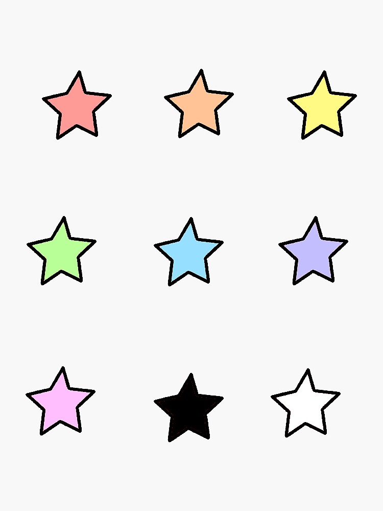 "rainbow star sticker pack" Sticker by margaretpalmer | Redbubble