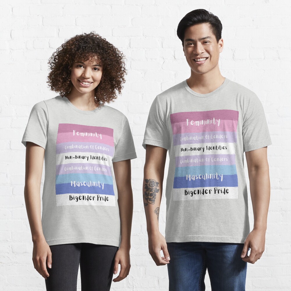 "Bigender Flag Meaning" T-shirt for Sale by ZayZayDesigns | Redbubble ...