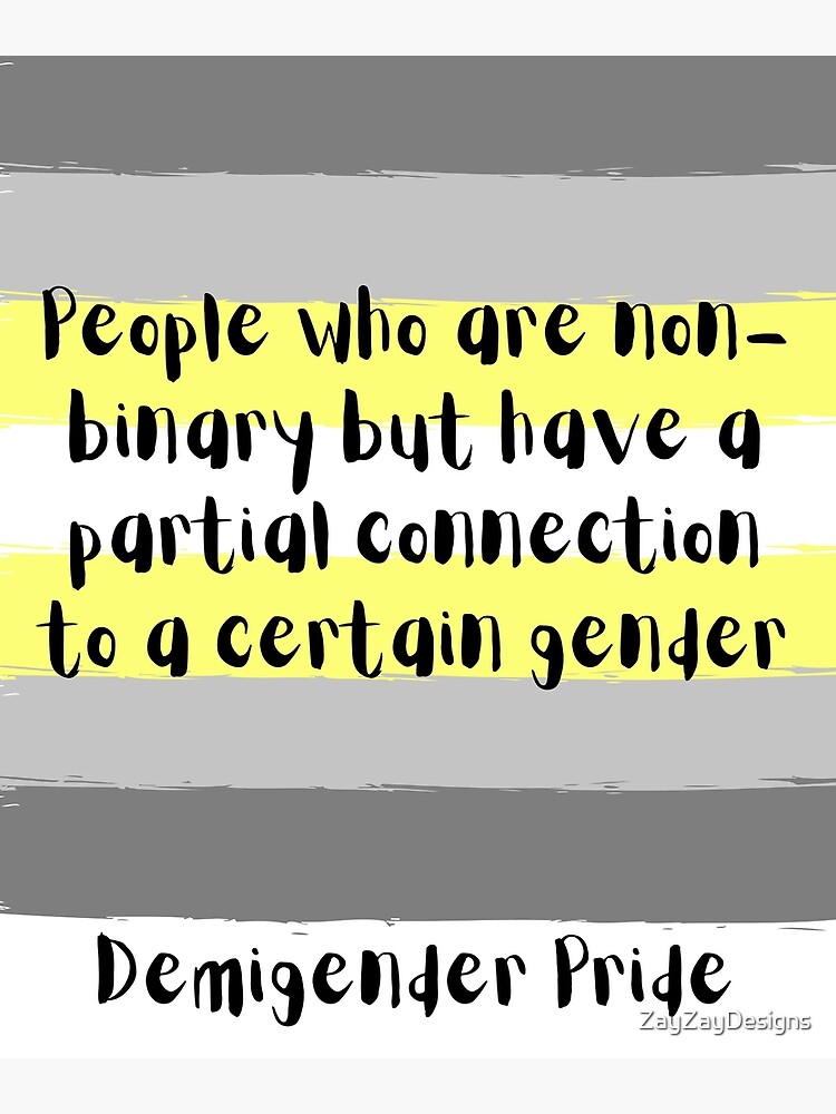 "Demigender Pride Flag Meaning" Poster for Sale by ZayZayDesigns ...