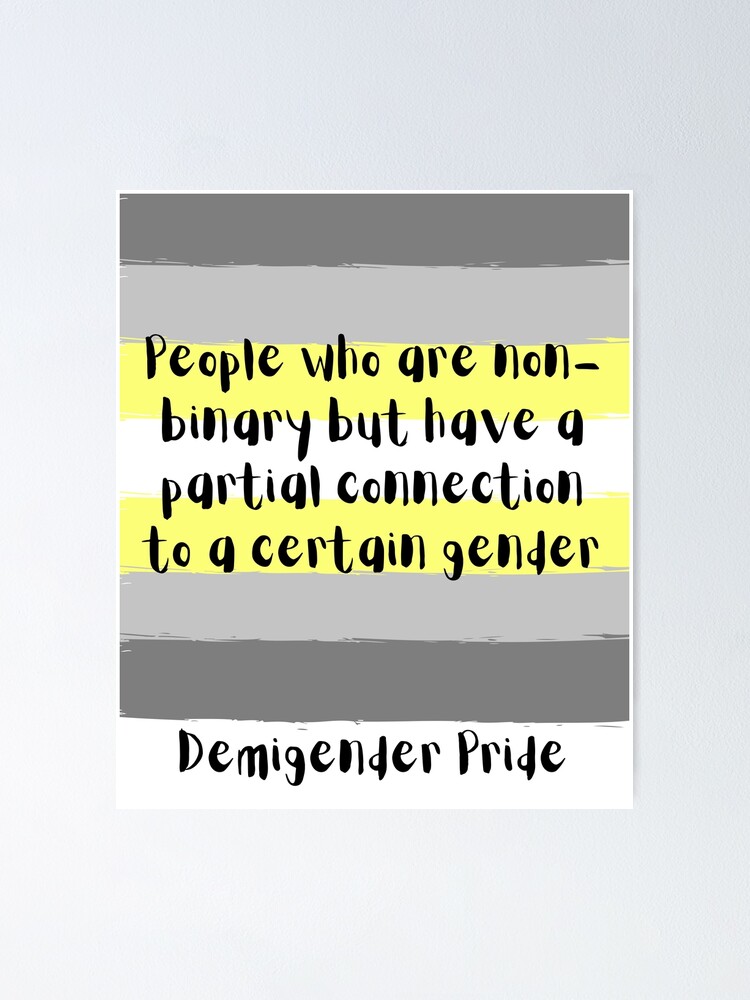 "Demigender Pride Flag Meaning" Poster for Sale by ZayZayDesigns ...