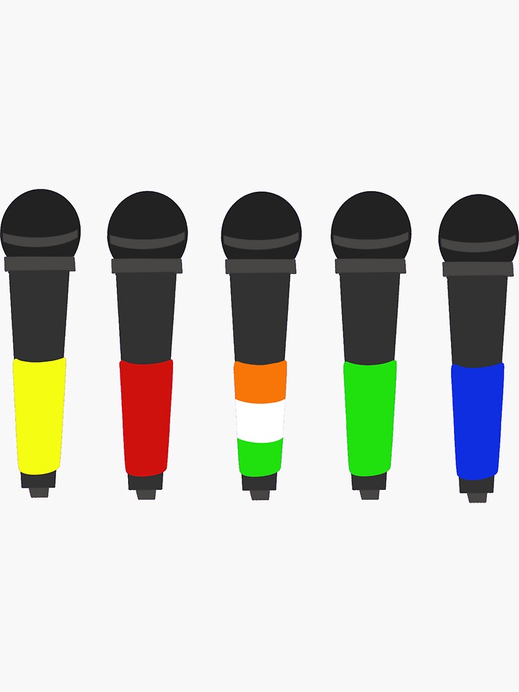 Pegatina «micrófonos one direction» de -sydney | Redbubble