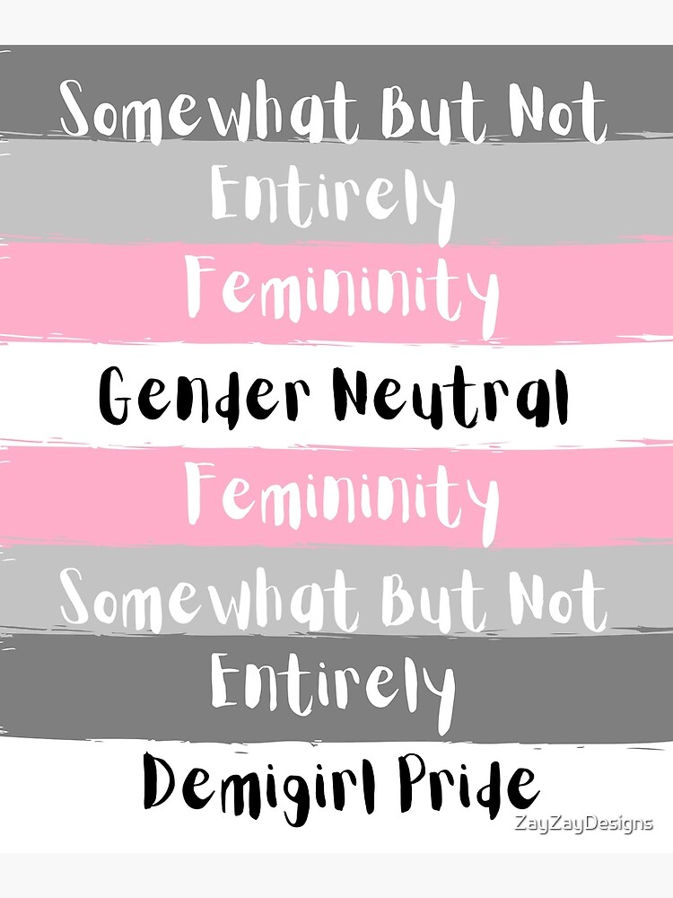"Demigirl Pride Flag Meaning" Poster for Sale by ZayZayDesigns | Redbubble