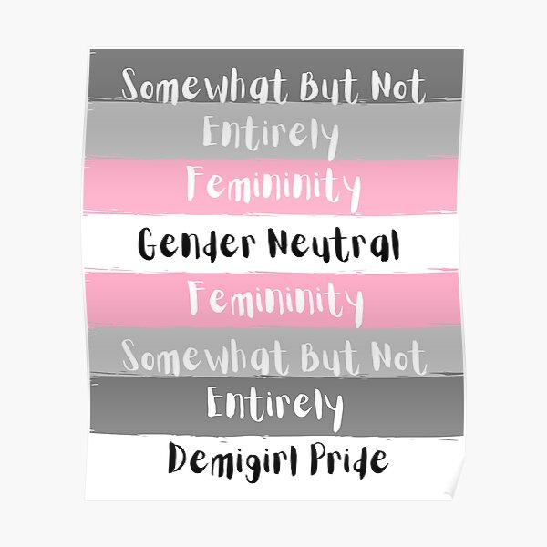Demigirl Pride Flag Meaning Poster For Sale By Zayzaydesigns Redbubble