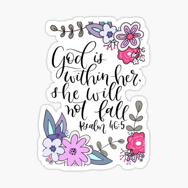 "Psalm 46:5" Sticker for Sale by Giuseppe-Jones | Redbubble