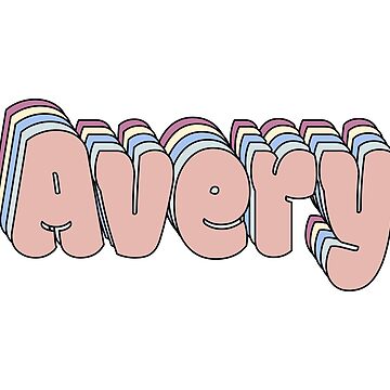 "Avery Name " Sticker for Sale by ashleymanheim | Redbubble