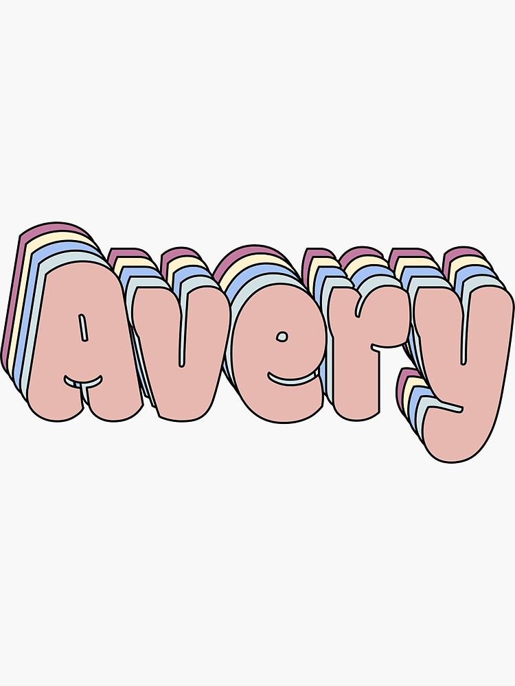  Avery Name Sticker For Sale By Ashleymanheim Redbubble
