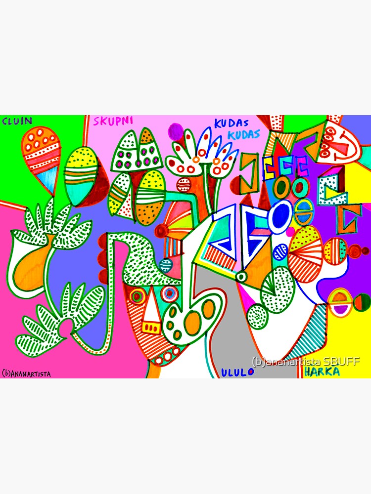 "Cluin skupni kudas ululo harka (original artwork)" Sticker by ...