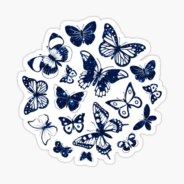 "Navy Blue Glitter Sparkle Pattern" Sticker for Sale by graphicnology ...