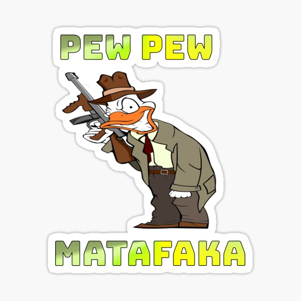 "PEWPEW MADAFAKA" Sticker for Sale by Tifaprint | Redbubble