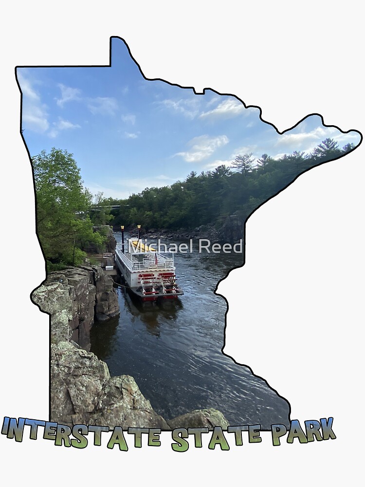 "Minnesota State Outline (Interstate State Park)" Sticker for Sale by ...