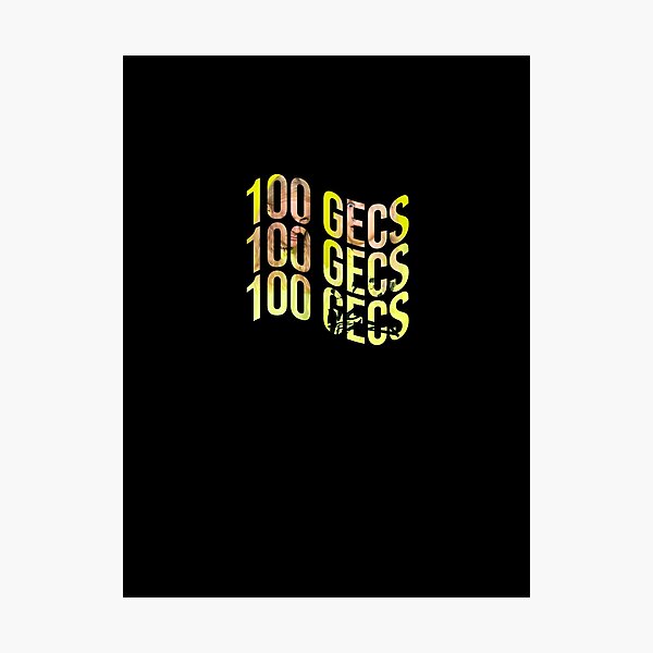 "100 GECS LOGO MERCH" Photographic Print by FanShop858 | Redbubble