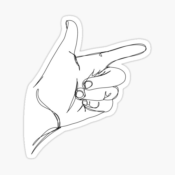 "Finger Guns " Sticker by murkybucket | Redbubble