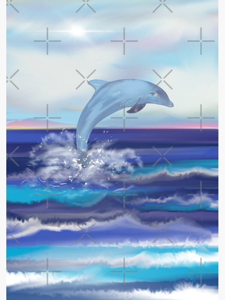 "Dolphin Jumping" Sticker by janeynic | Redbubble