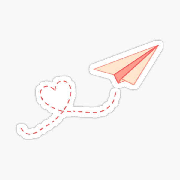 "Pink Paper Plane " Sticker by IsabellaHermetz | Redbubble