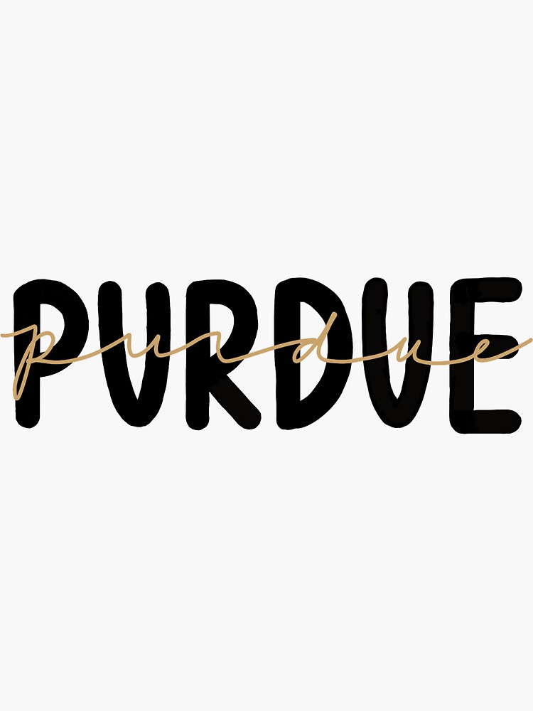 "Purdue University Calligraphy Decal" Sticker for Sale by Outtahere23 ...