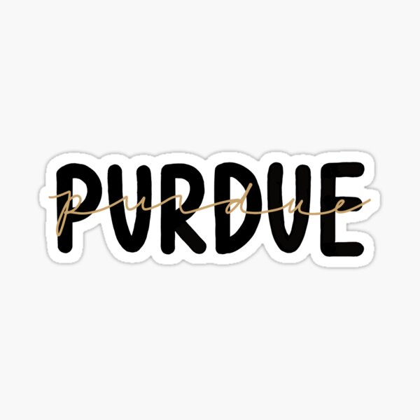 "Purdue University Calligraphy Decal" Sticker for Sale by Outtahere23 ...