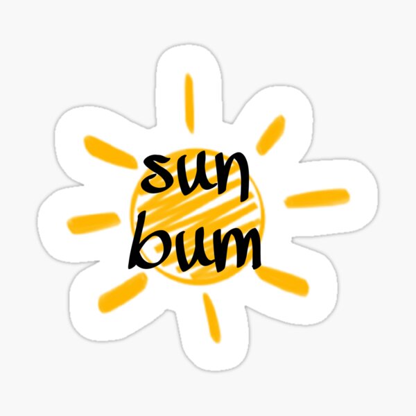 "sun bum sun " Sticker by stickers-bymads | Redbubble