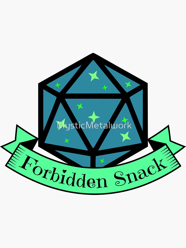 "Forbidden Snack" Sticker for Sale by MysticMetalwork | Redbubble