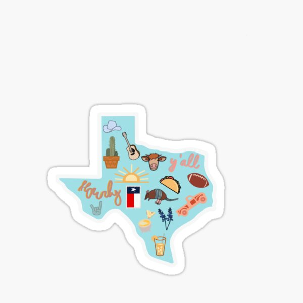 "All Things Texas Sticker" Sticker by louandclaire | Redbubble