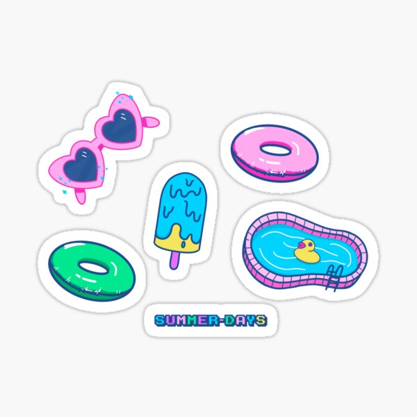 Pegatina «Mamu Tropical Retro kawaii stickers vapor wave neon estetica ...