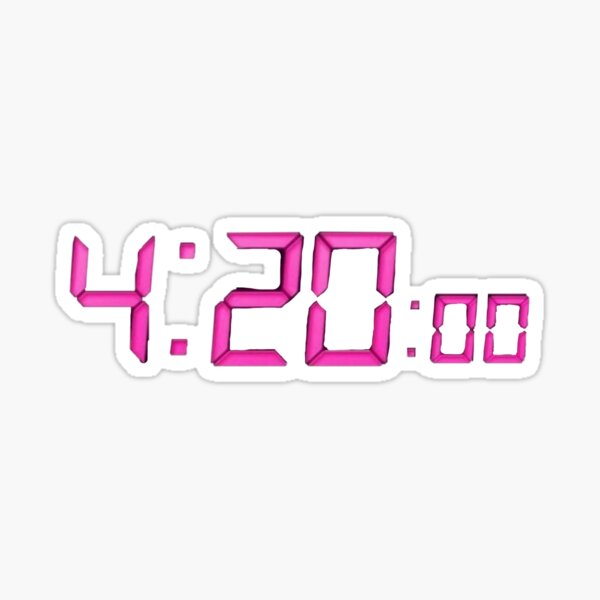 "4:20 y2k alarm clock" Sticker by gothboipink | Redbubble