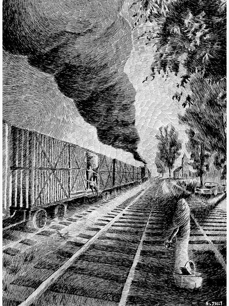 "Fingerprint - Train - Black ink" Art Print for Sale by nicolasjolly ...