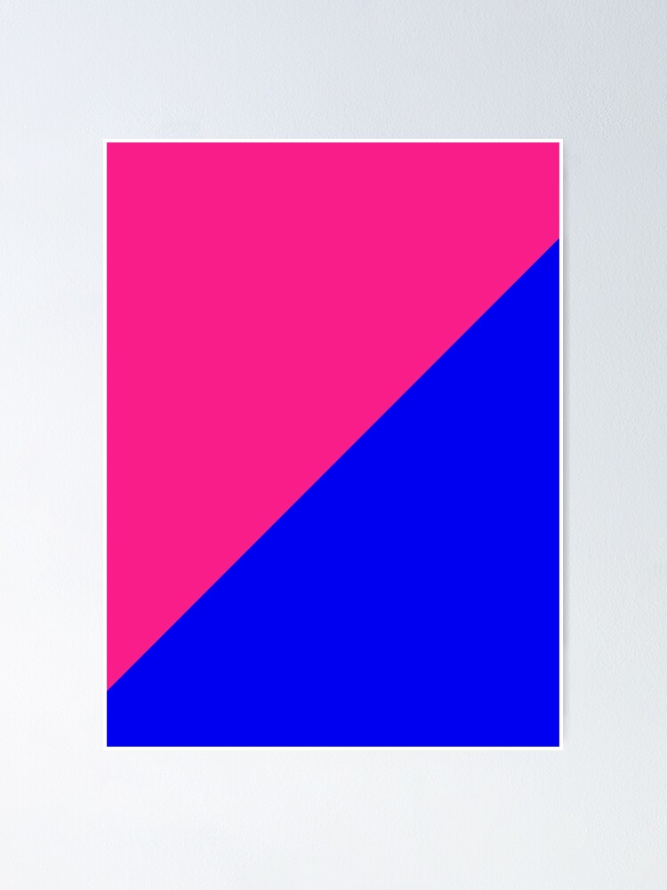 Póster «Rosa azul mitad y mitad» de LittleFluff545 | Redbubble