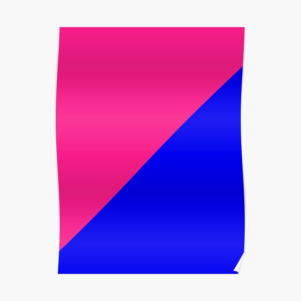 Póster «Rosa azul mitad y mitad» de LittleFluff545 | Redbubble