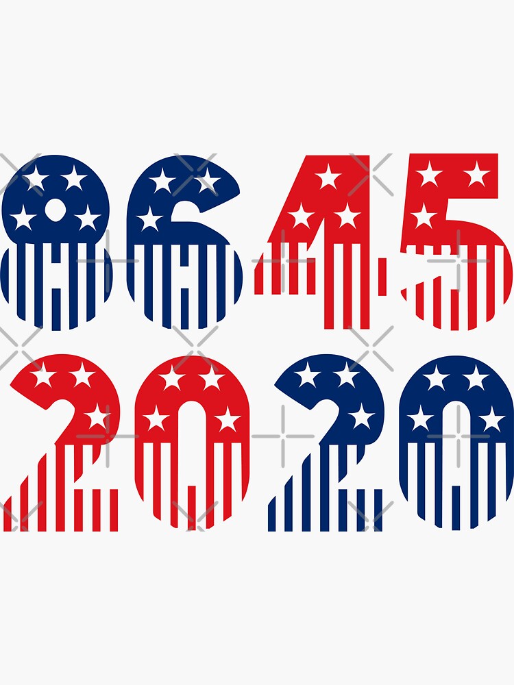 "86 45 2020 Anti Trump #1" Sticker for Sale by SalahBlt | Redbubble