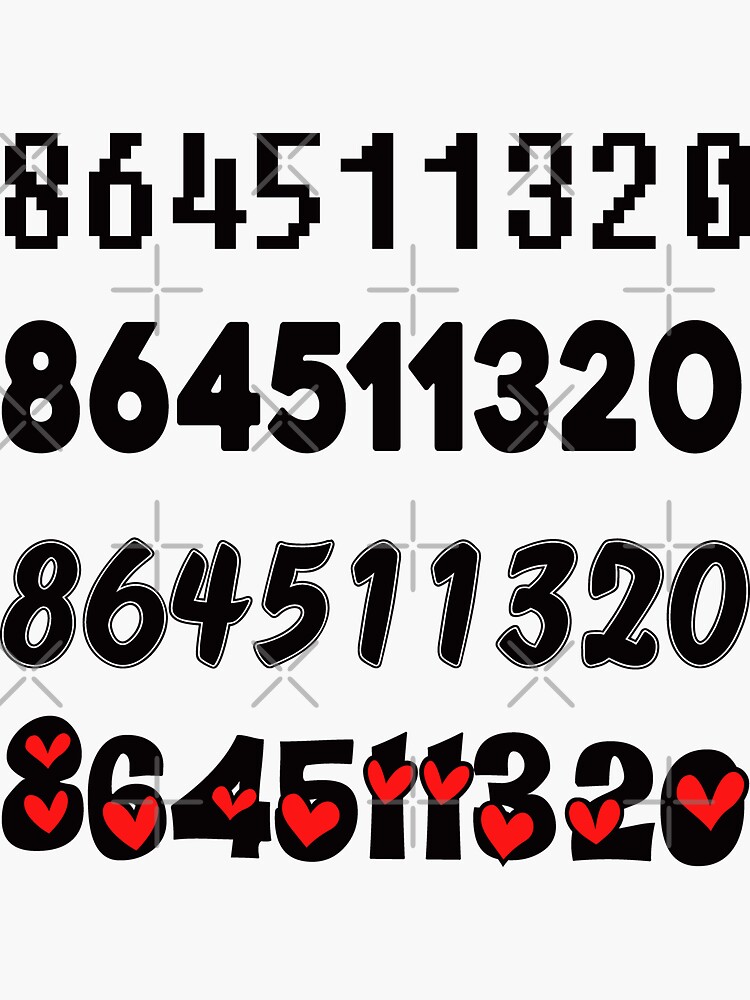 "8645" Sticker for Sale by virilamissa | Redbubble
