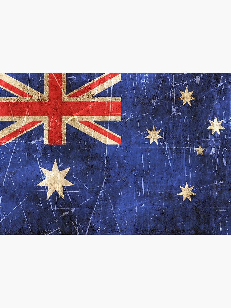 "Vintage Aged and Scratched Australian Flag" Art Print for Sale by ...