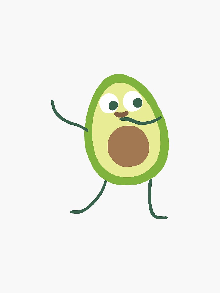 "dancing avocado" Sticker for Sale by sheatran | Redbubble