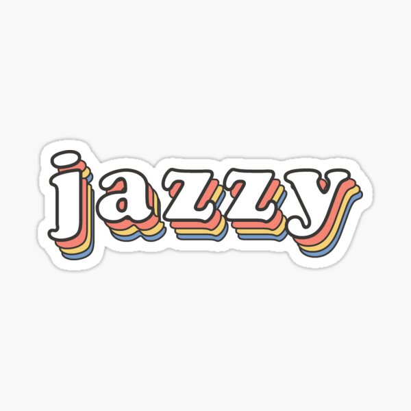 "Jazzy Retro Letter Sticker" Sticker by melissawwang | Redbubble
