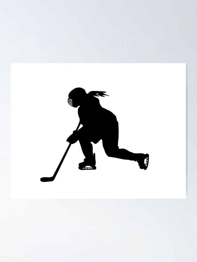 "Girls hockey sticker!" Poster for Sale by lovebylulu | Redbubble