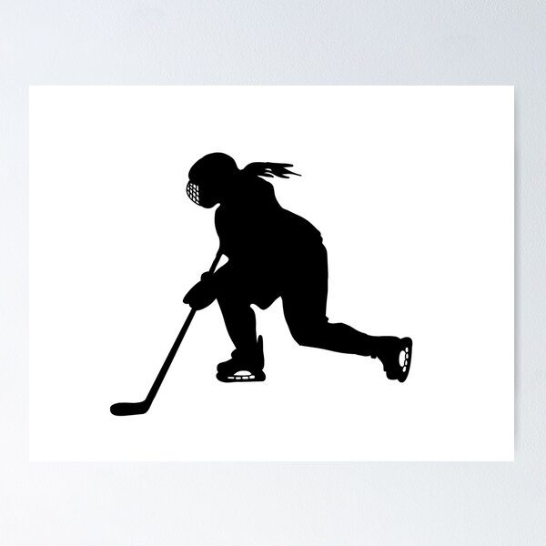 "Girls hockey sticker!" Poster for Sale by lovebylulu | Redbubble
