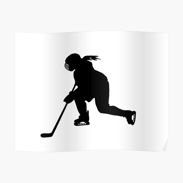 "Girls hockey sticker!" Poster by lovebylulu | Redbubble