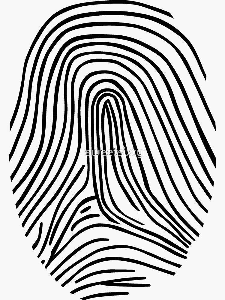"Fingerprint" Sticker by sweetsixty | Redbubble